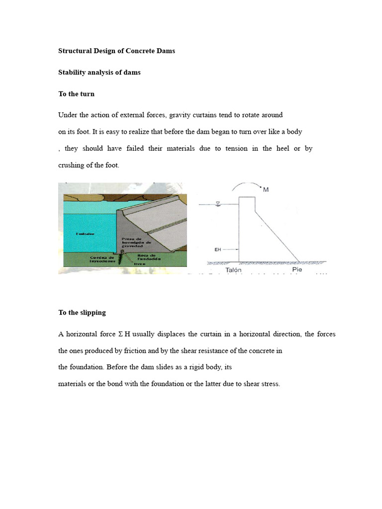 Structural Design of Concrete Dams | PDF | Dam | Concrete