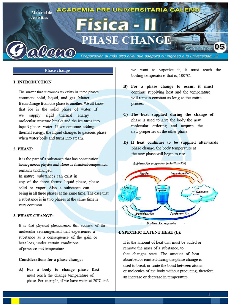 PHASE CHANGE | PDF | Phase (Matter) | Latent Heat