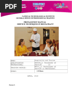 Captain Order Form Template | PDF | Waiting Staff | Restaurants