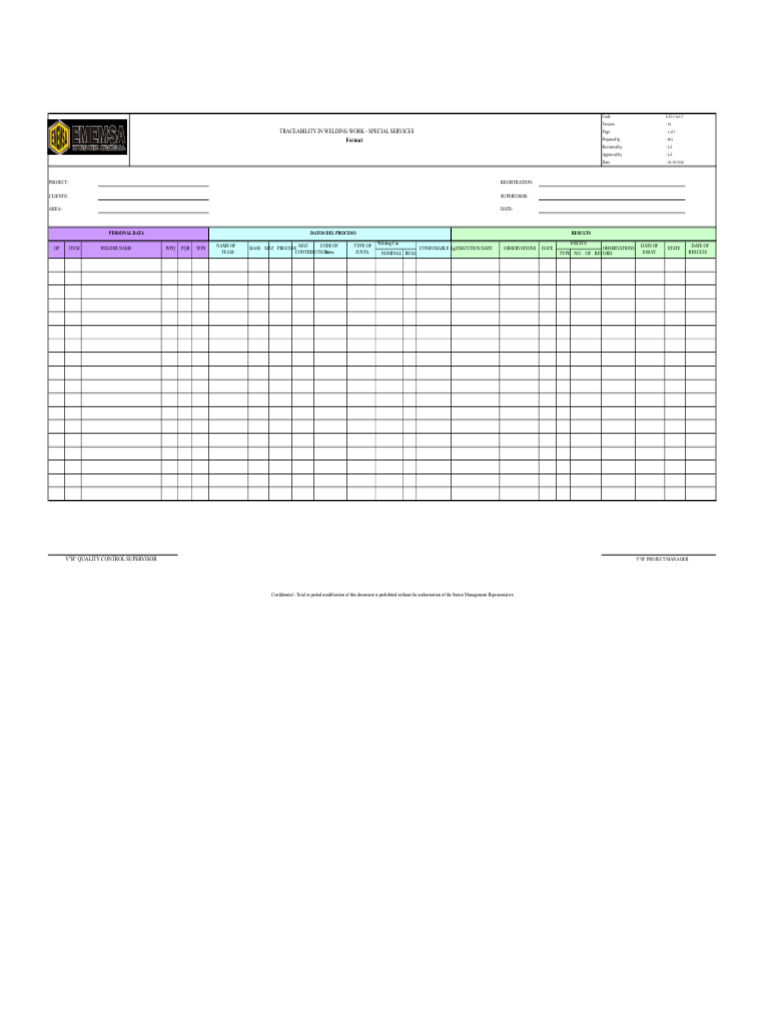 Welding Traceability Special Services | PDF | Electricity | Applied And ...