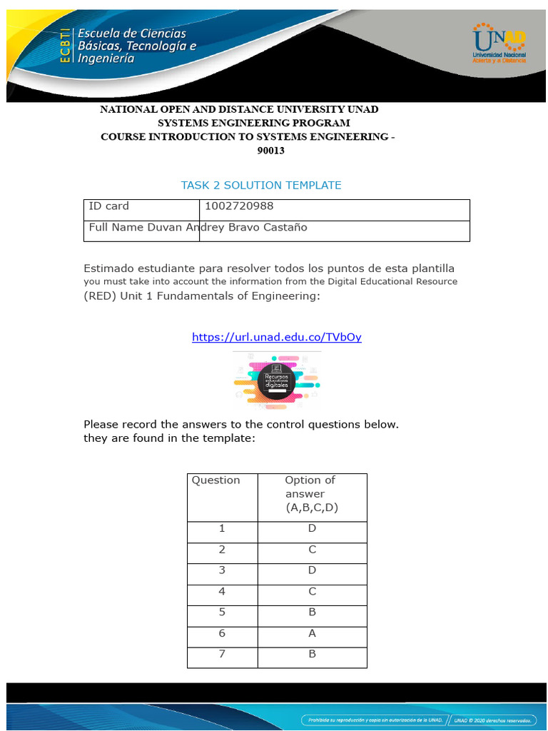 Task2_solution template_Duvan Bravo | PDF | Engineering | Creativity