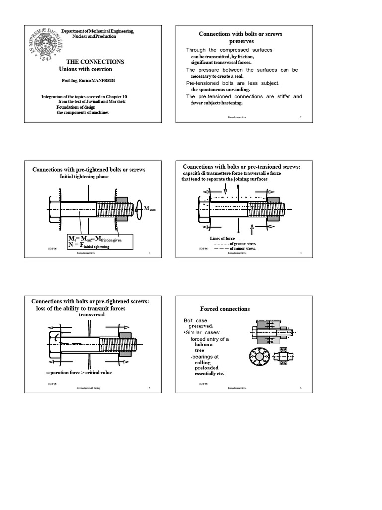 (Engineering - ITA) Bolted Connections and Joints PDF | PDF | Mechanics ...
