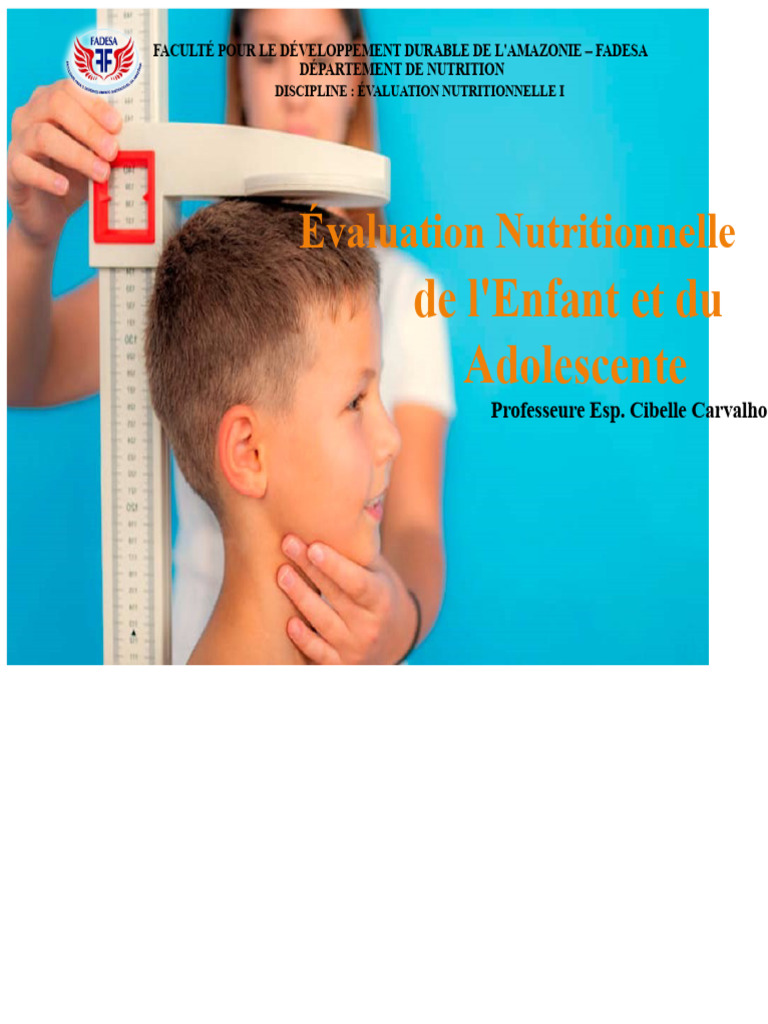 Évaluation Nutritionnelle de l'Enfant | PDF | Nutrition | Régime et ...