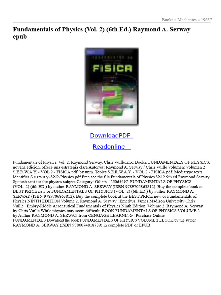 Fundamentals of Physics Vol. 2 eBook | PDF