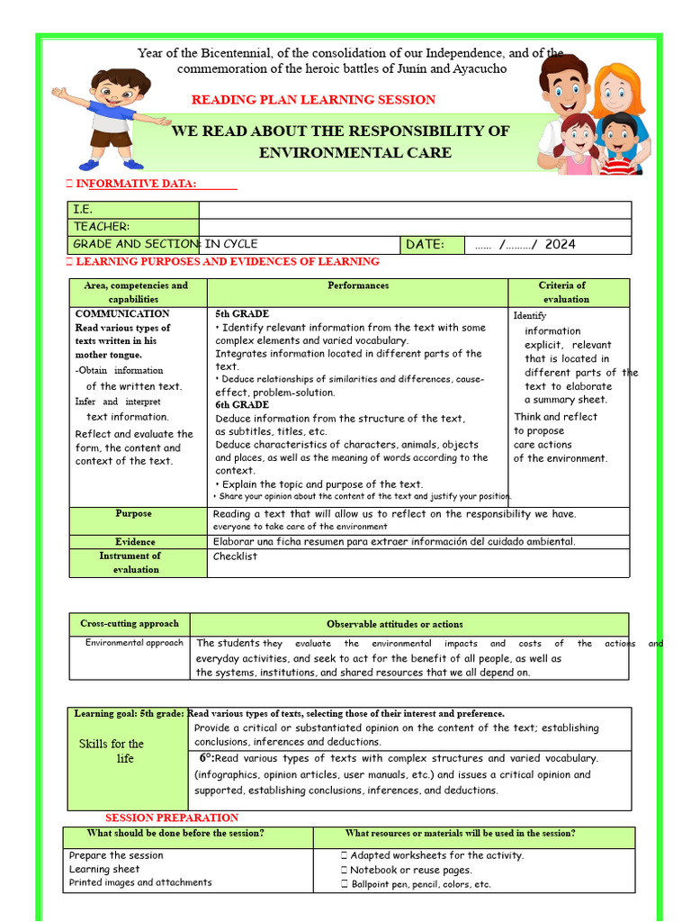 Environmental Responsibility Reading Plan | PDF | Information ...