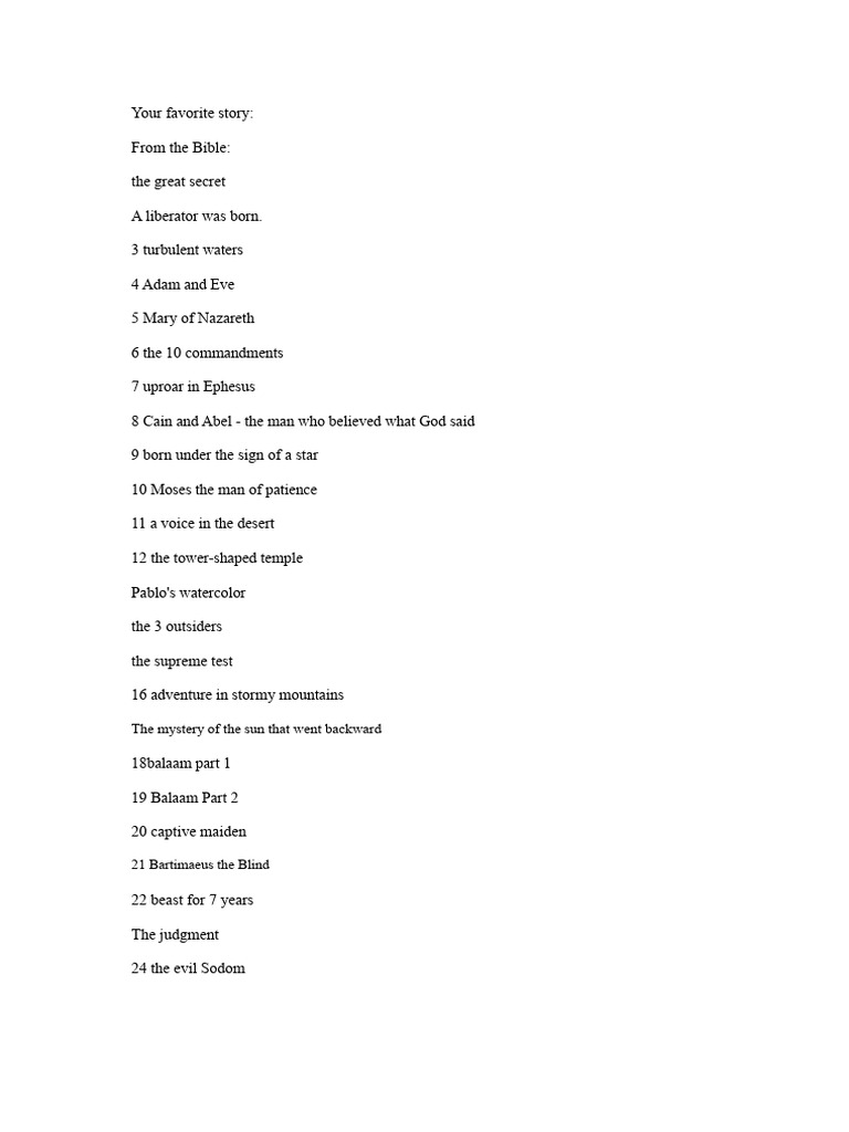 Your favorite story.docx | PDF