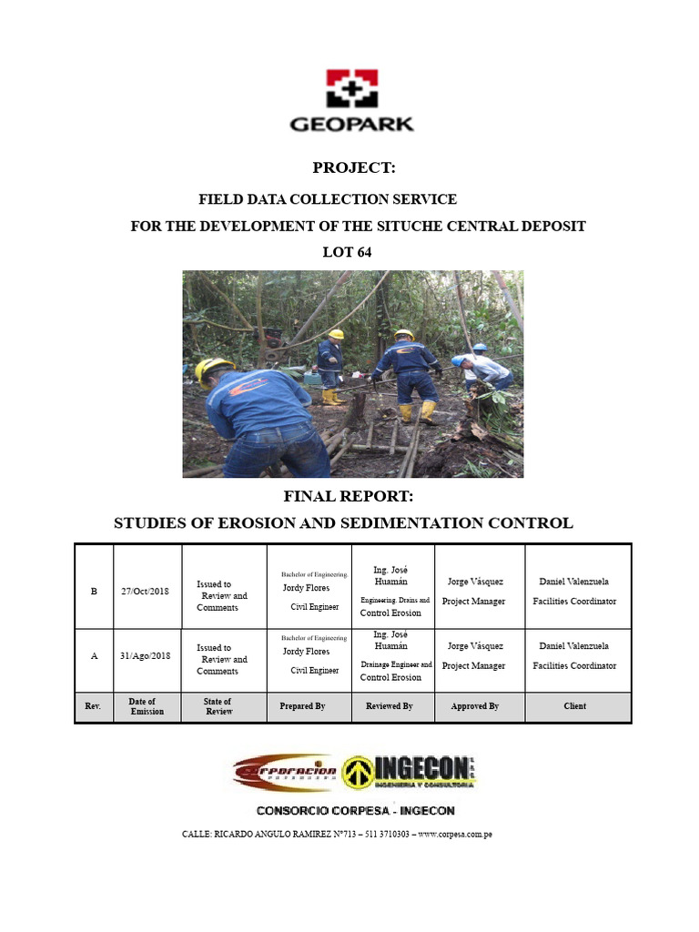 Erosion and Sedimentation Control Report Rev B | PDF | Erosion ...