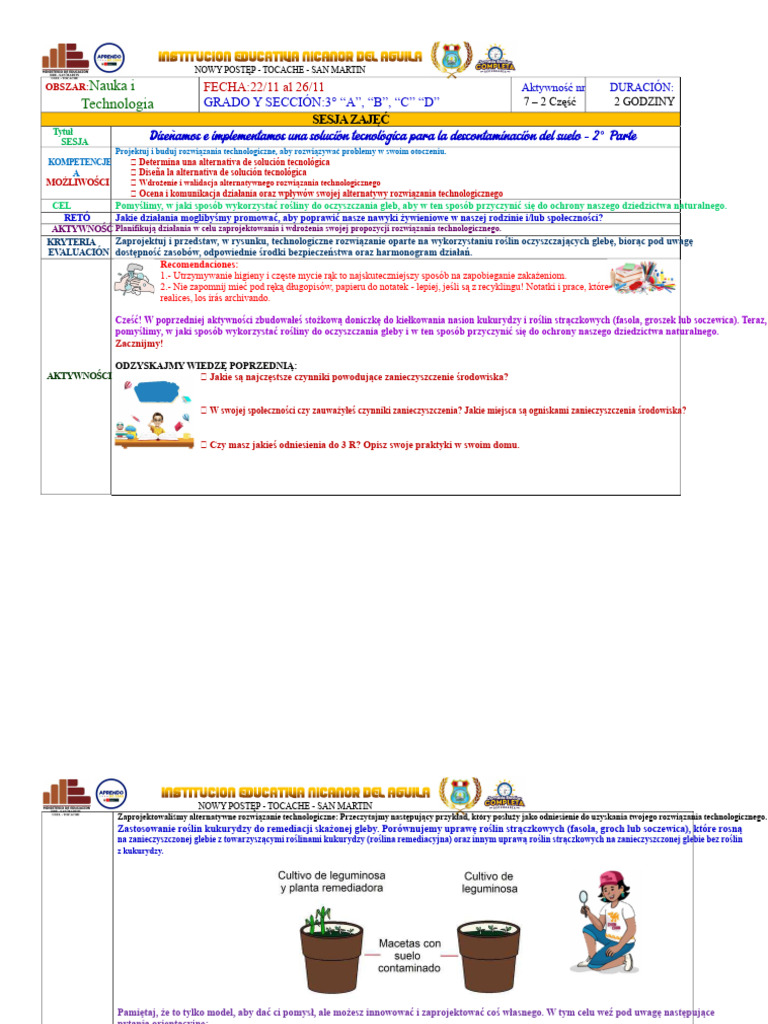 Sesja klasy 2 _3°_Dziewiąte Doświadczenie_CyT (1) | PDF