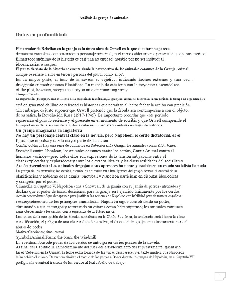 Análisis de "Rebelión en La Granja" | PDF | Joseph Stalin