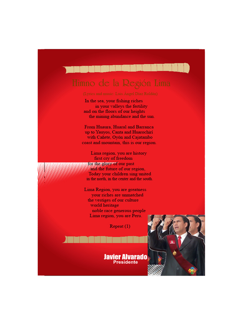 Hymn of Lima Provinces Region | PDF