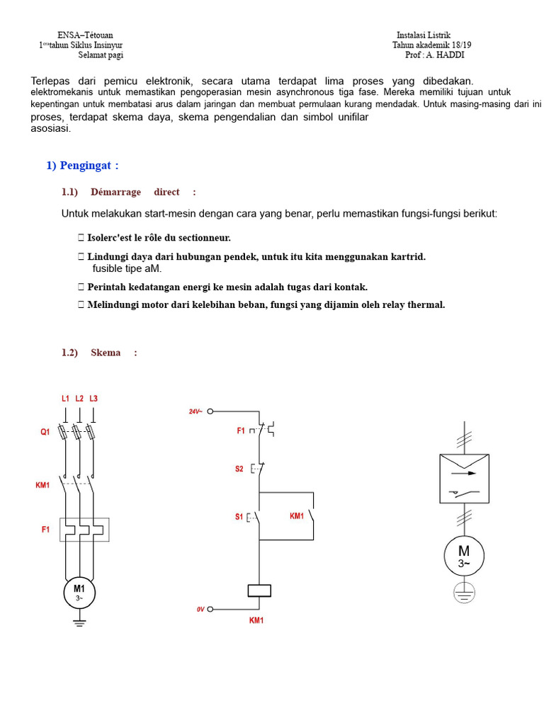 Pengoperasian Motor Async Tiga Fasa (1) | PDF