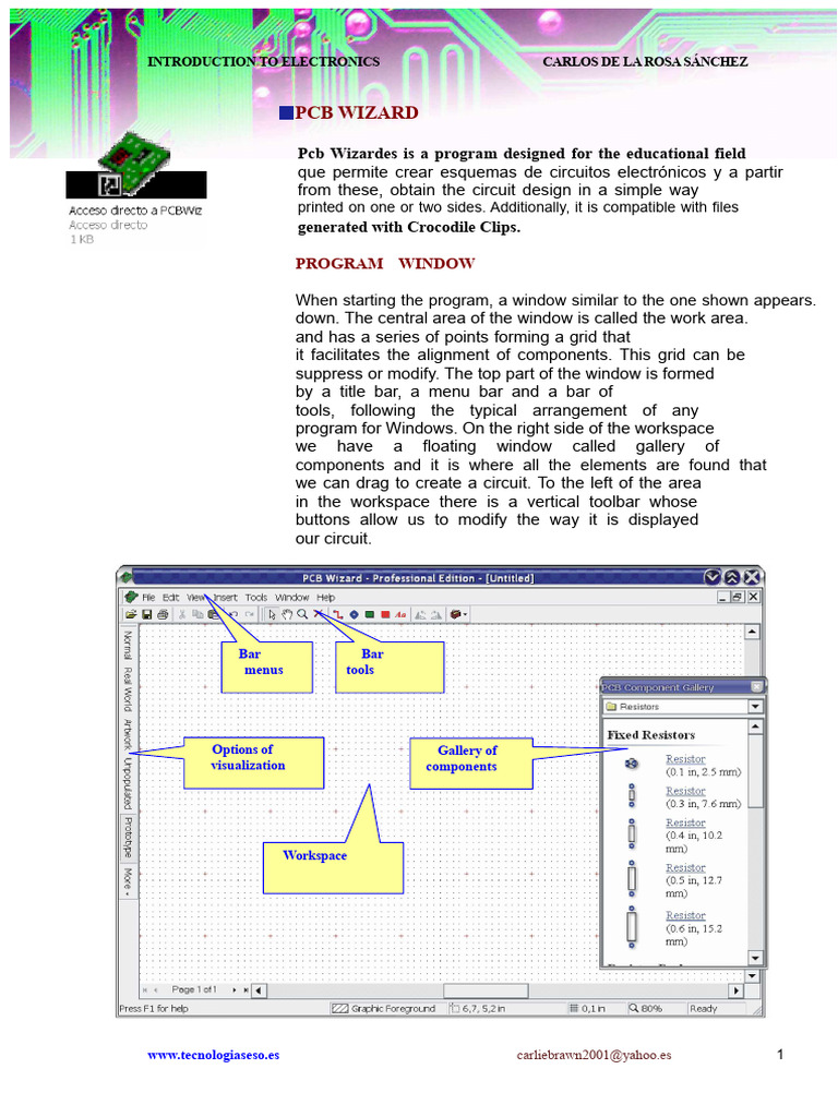 Manual_pcb_wizard.pdf | PDF | Window (Computing) | Printed Circuit Board