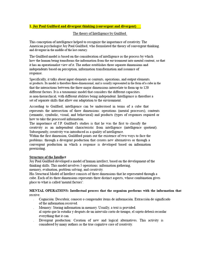 Four Schools of Creative Thinking | PDF | Thought | Flow (Psychology)