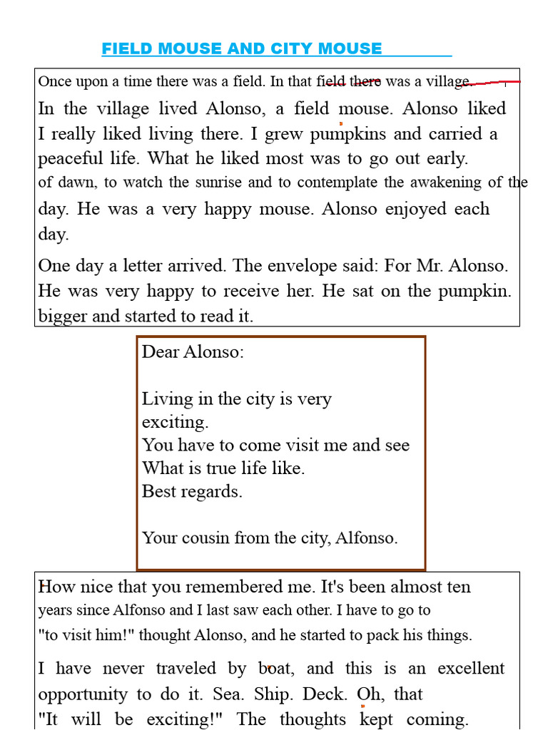 Country Mouse and City Mouse | PDF