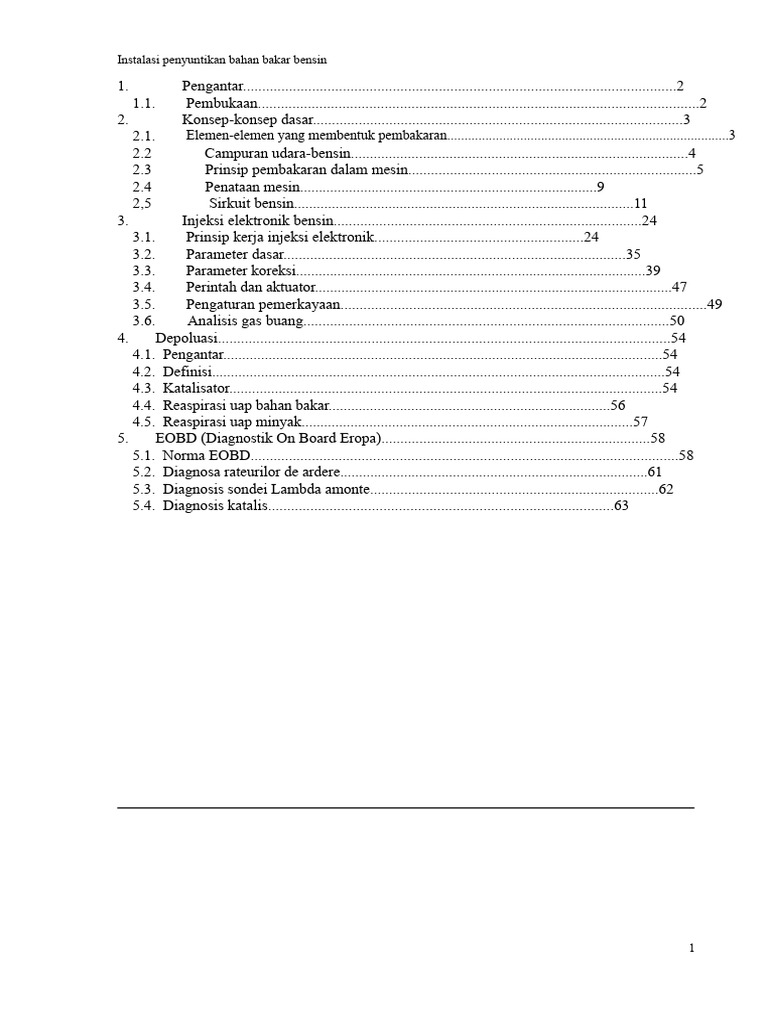 Panduan Instalasi Injeksi Bensin | PDF