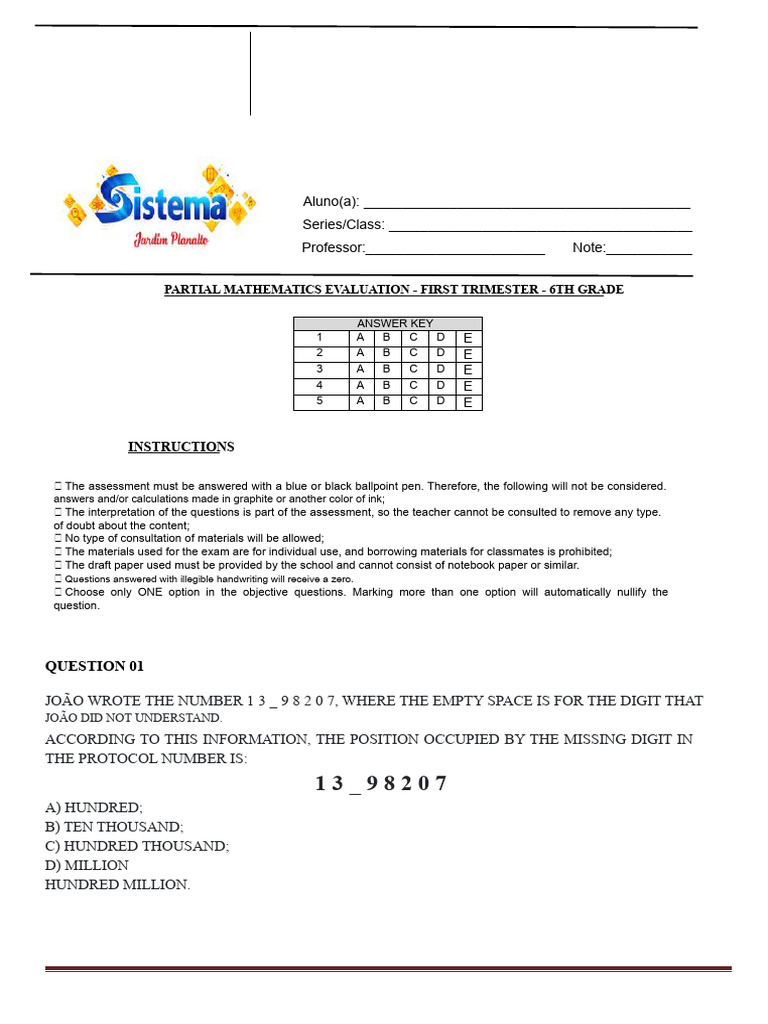 MATHEMATICS 6TH YEAR Autistic | PDF | Mathematics