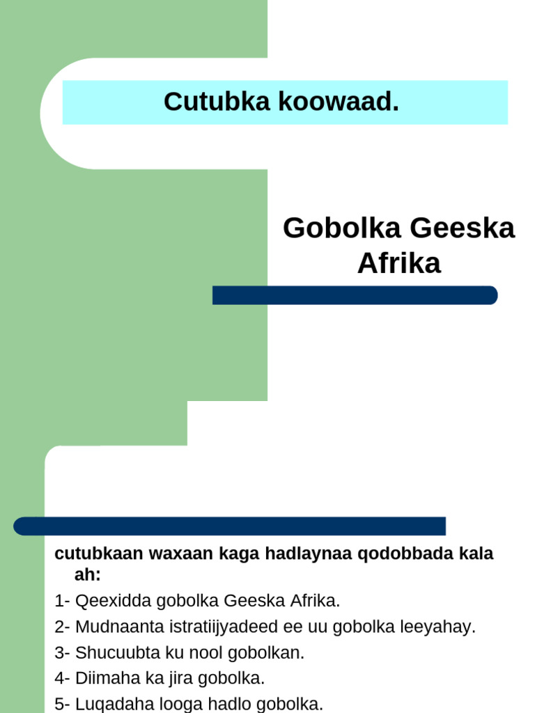 Gobolka Geeska Afrika | PDF