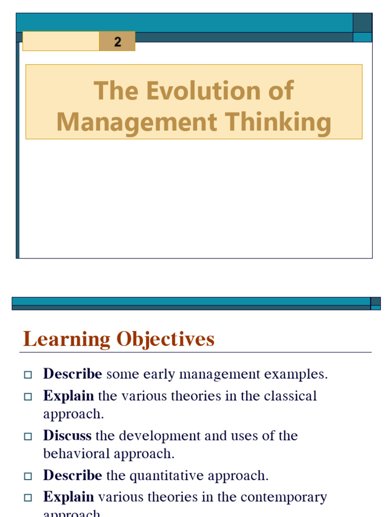 Evolution of Management Theories Explained | PDF | Division Of Labour ...