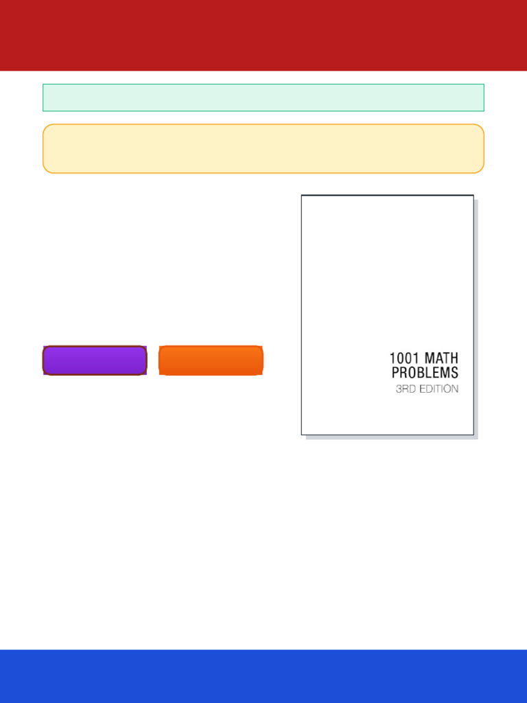 1001 Math Problems 3rd Edition Learningexpress LLC Editors Ebook Long-Form Edition | PDF ...