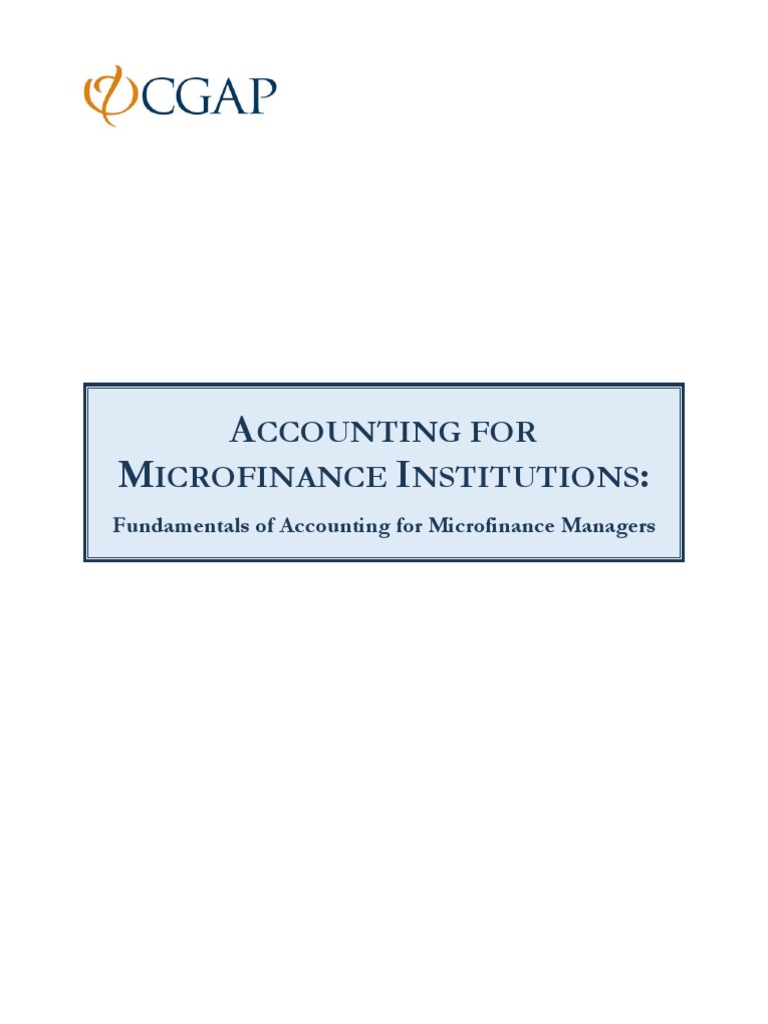 Accounting For Microfinance Institutions | PDF | Debits And Credits ...