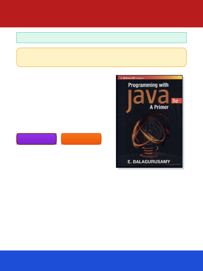 Programming with Java A Primer 3 e 3rd Edition E. Balaguruswamy ebook ...