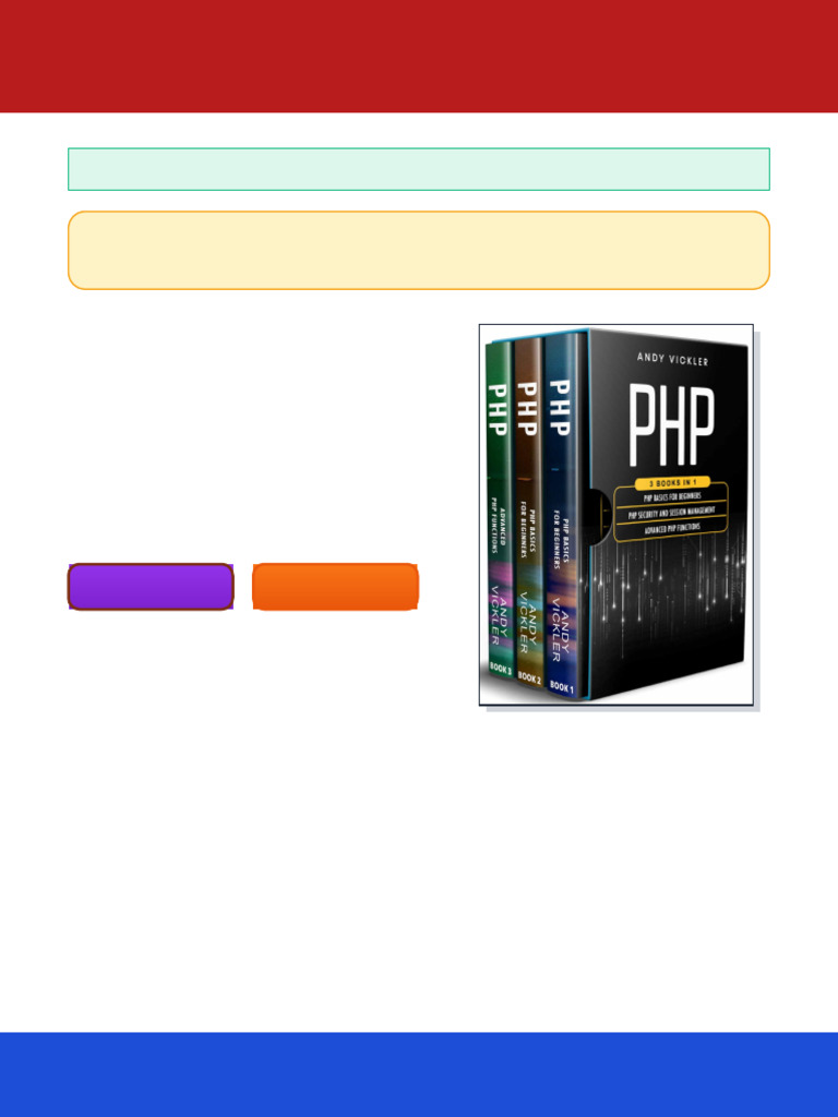 4901PHP: 3 books in 1 : PHP Basics for Beginners + PHP security and session management ...