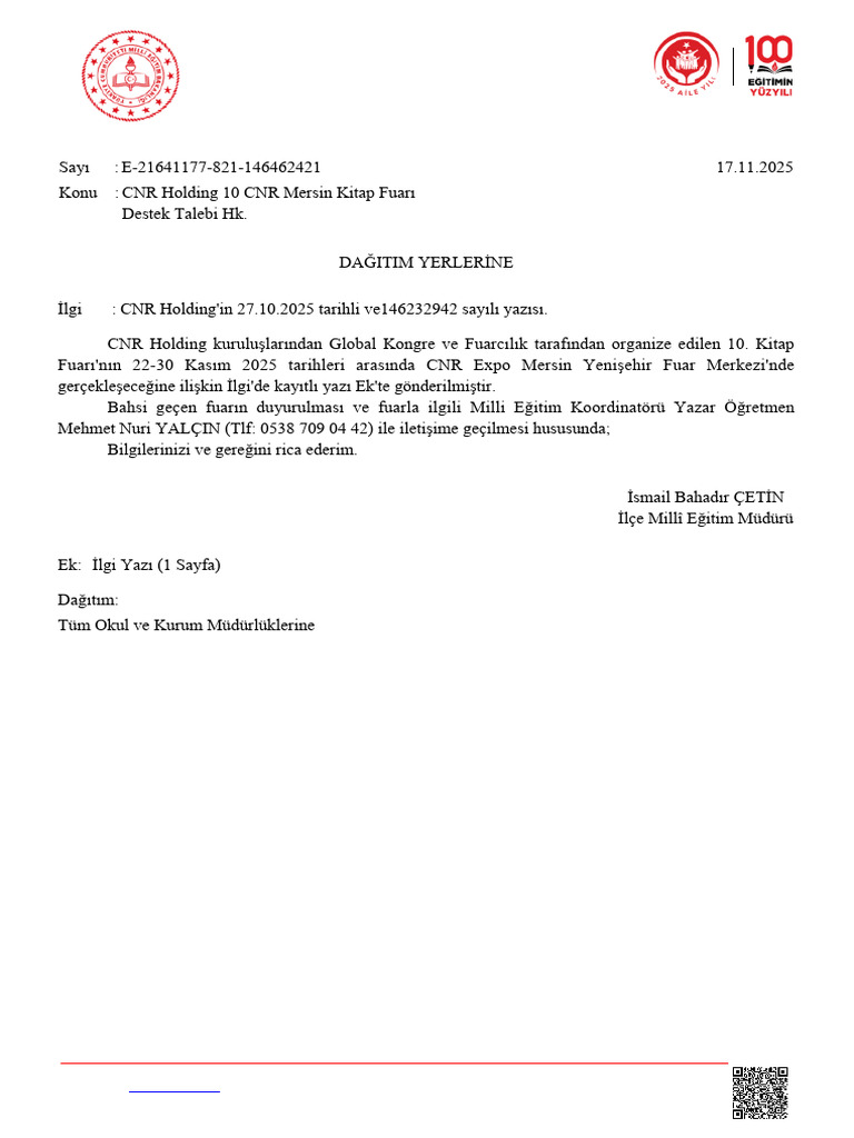 CNR Holding 10 CNR Mersin Kitap Fuarı | PDF