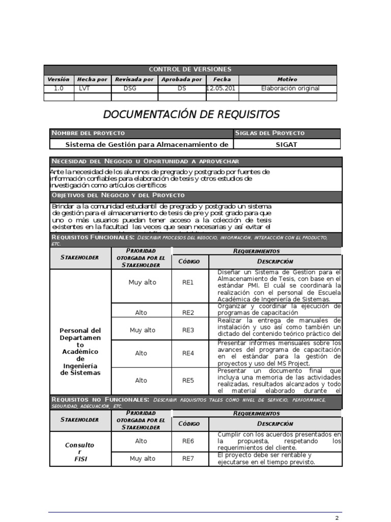 Modelo Para Documento De Requisitos Modelo Cliente Se - vrogue.co