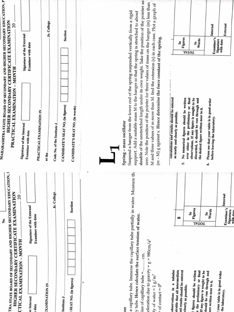 Physics Practical Questions | PDF