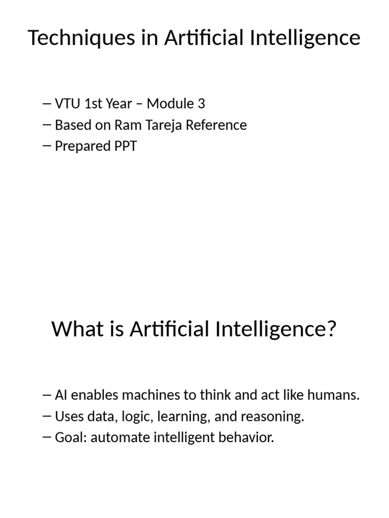 Techniques in AI Module3 | PDF