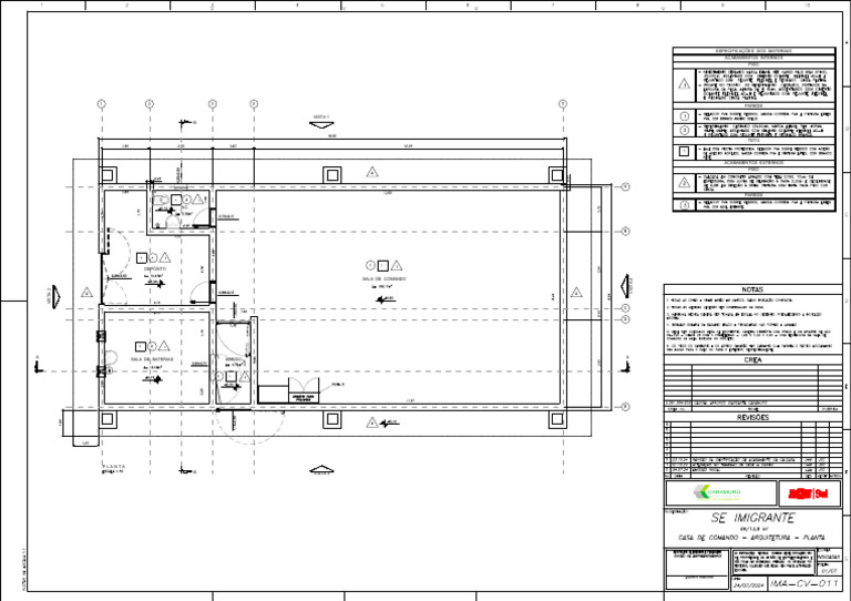 IMA-CV-011-R2 - FL.01 - Casa de Comando - Arquitetura - Planta | PDF ...