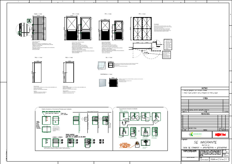 IMA-CV-011-R0 - FL.04 - Casa de Comando - Arquitetura - Esquadrias | PDF