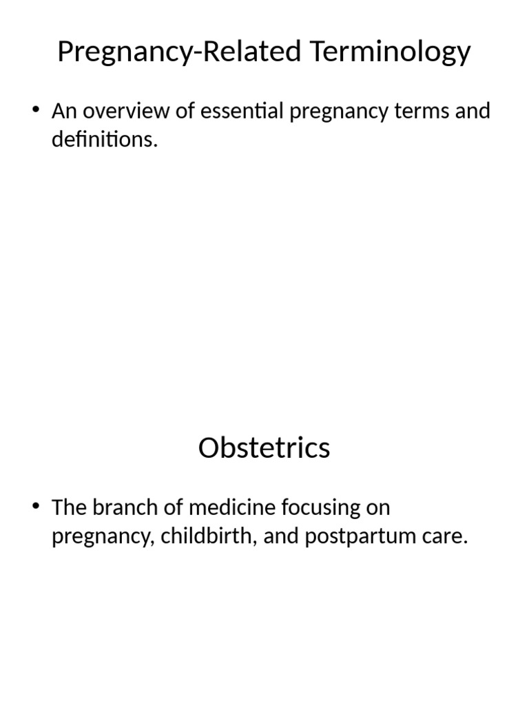 Essential Pregnancy Terminology Guide | PDF | Pregnancy | Prenatal ...
