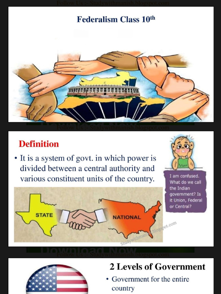 Federalism Class 10th | PDF