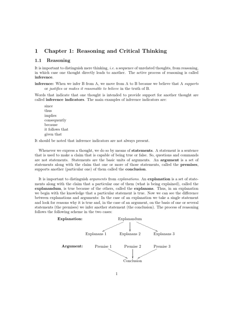 CriticalThinking Tutorial 1 | PDF | Argument | Inference
