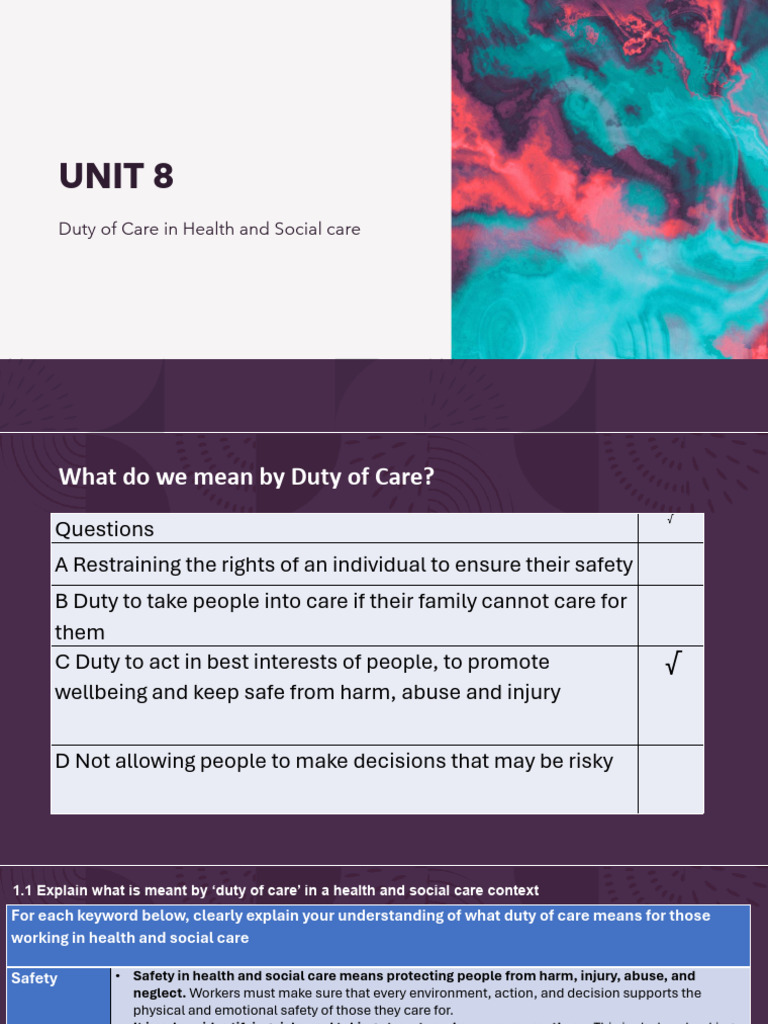 UNIT 8 Slides | PDF | Safety | Occupational Safety And Health