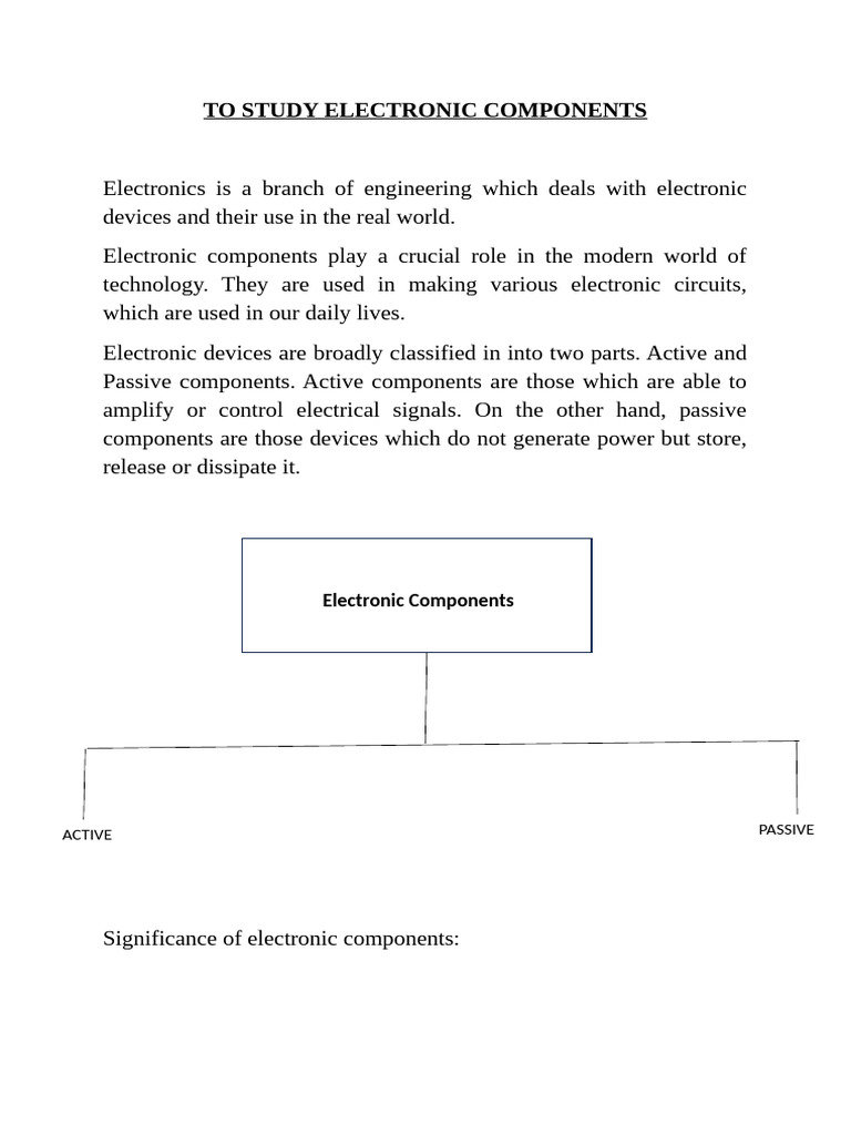 Active and Passive Components | PDF | Inductor | Resistor