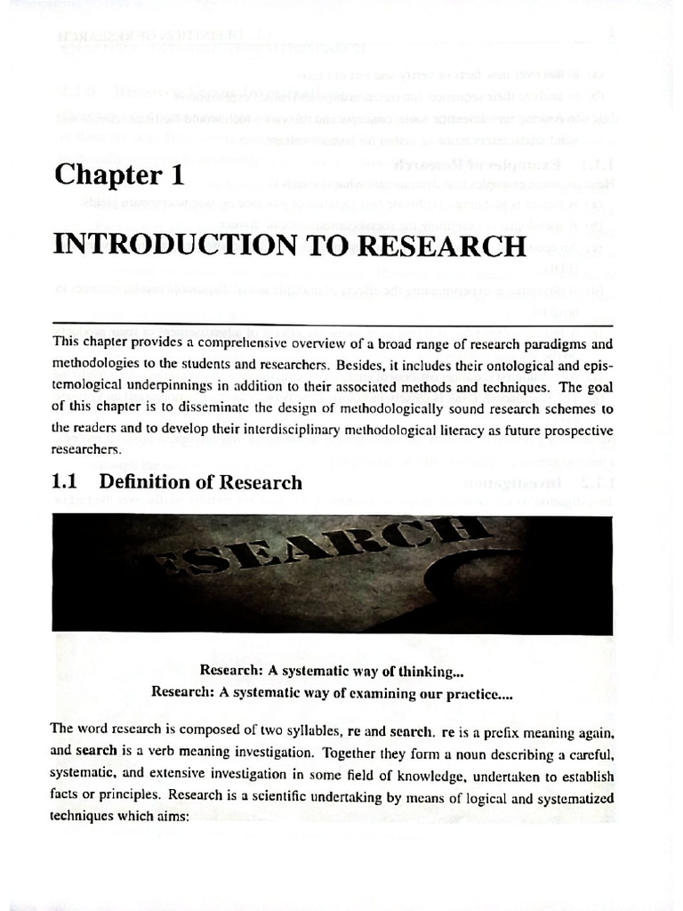 Chapter-01(Introduction to Research) | PDF