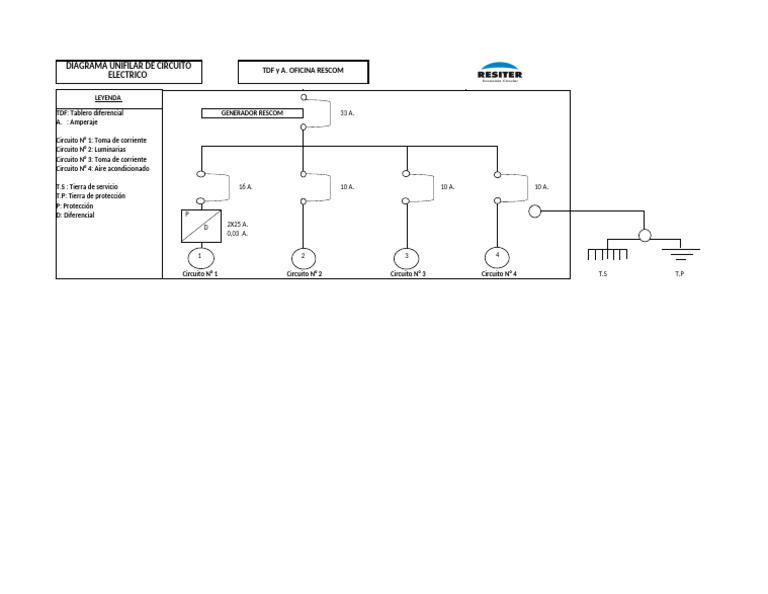 Diagrama Unifilar Rescom | PDF