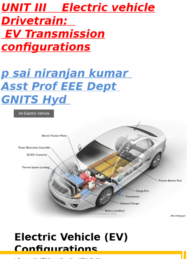 Electric Vehicle Drivetrain Configurations | PDF | Gear | Clutch