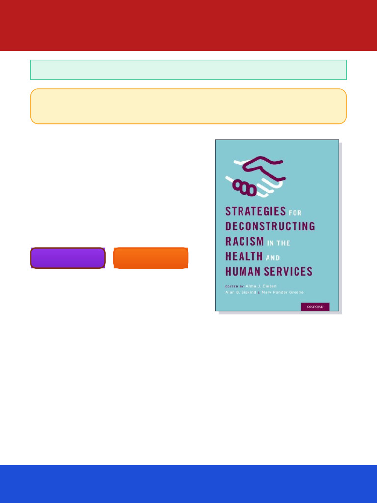 Strategies For Deconstructing Racism in The Health and Human Services ...