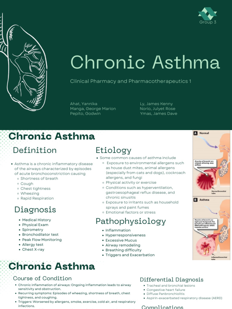 Chronic Asthma: Causes, Symptoms, and Treatment | PDF | Asthma | Cough