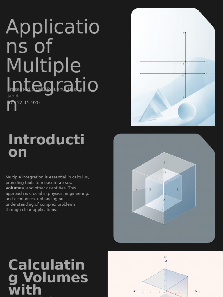 Presentation - Applications of Multiple Integration | PDF