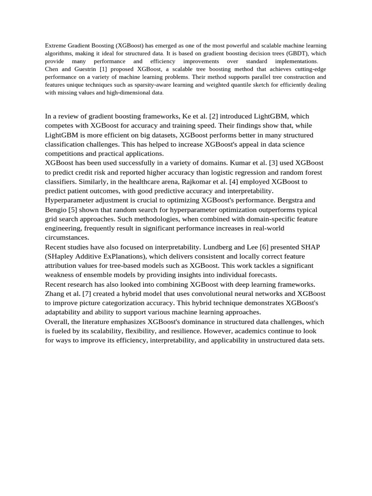 Extreme Gradient Boosting Literature | PDF | Machine Learning | Learning
