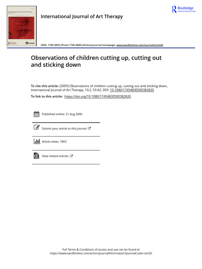 Case, C. (2005) - Observations of Children Cutting Up Cutting Out and ...