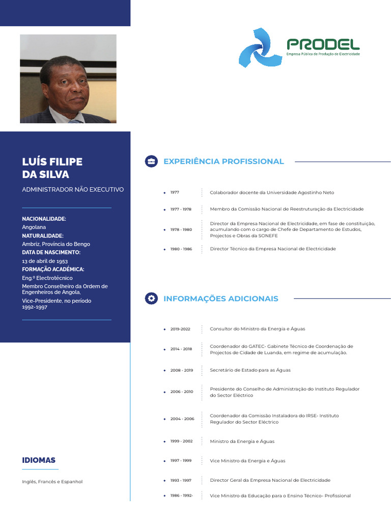 Cv Prodel - Luis Da Silva | PDF