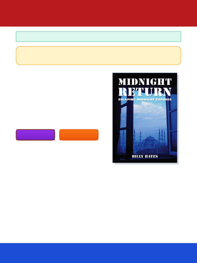 Midnight Return Escaping Midnight Express 1st Edition Billy Hayes Ebook ...
