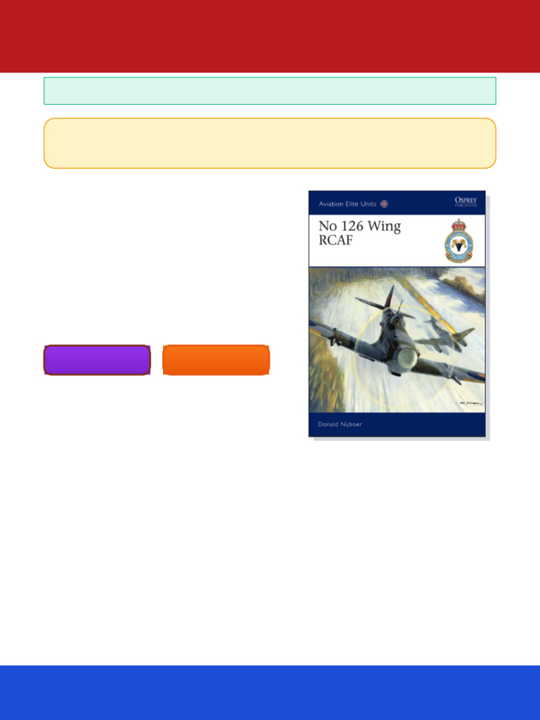 No 126 Wing RCAF 1st Edition Donald Nijboer ebook available any format ...