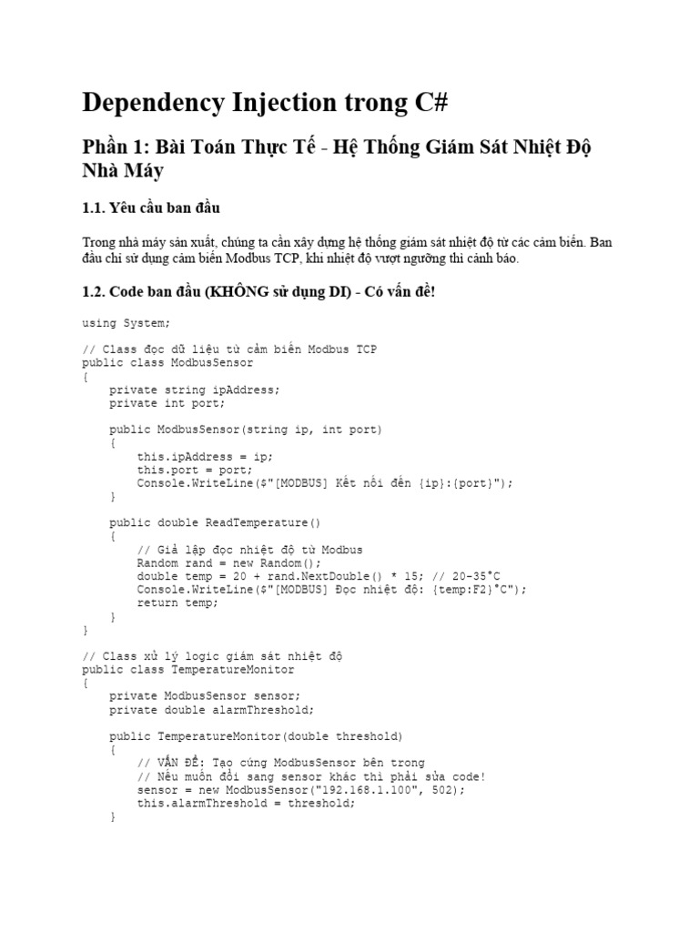 Dependency Injection | PDF