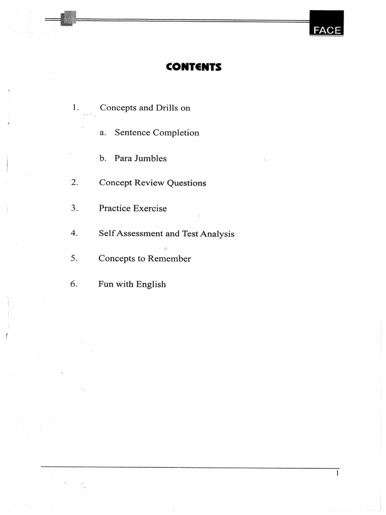 Sentence Completion and para Jumble | PDF